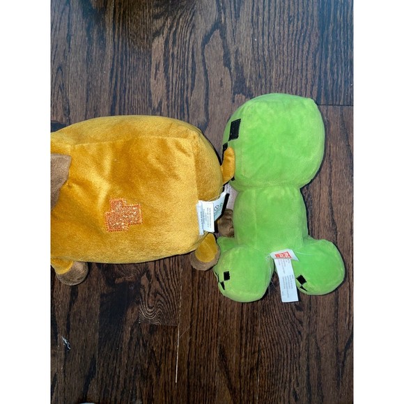Minecraft | Toys | Minecraft Mojang Green Creeper And Dog Plush Stuffed ...